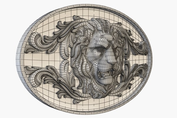 3d medallion lion model
