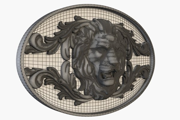 3d medallion lion model