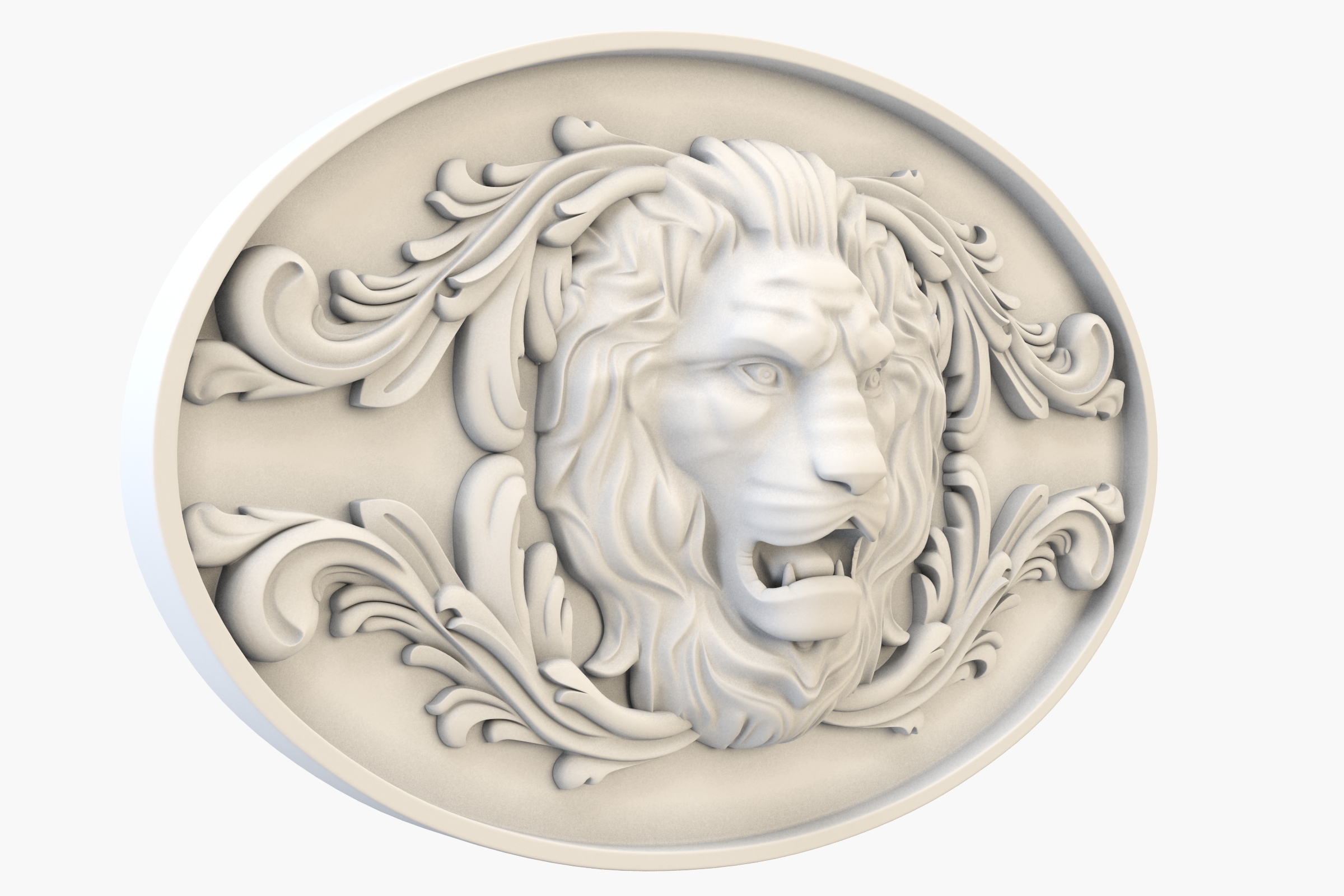 3d medallion lion model