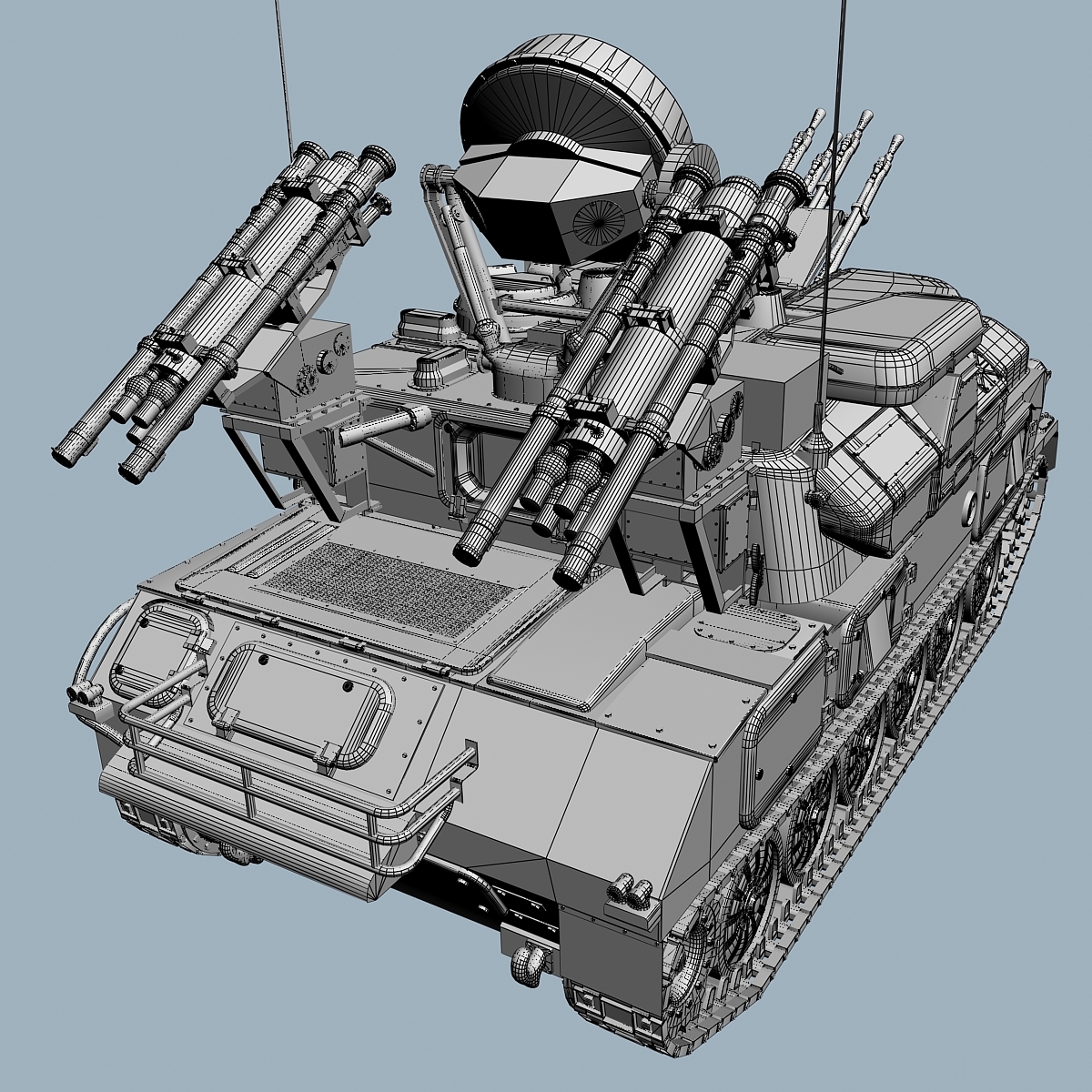 3d model of shilka m4 zsu-23-4