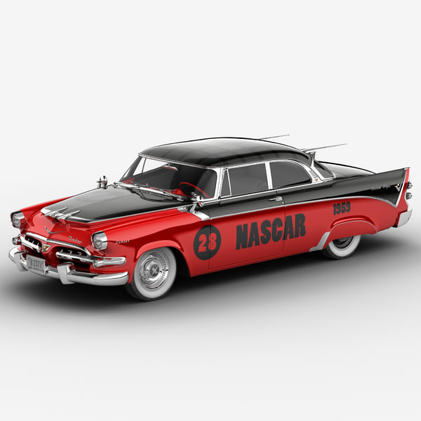 3d model of retro racing cars
