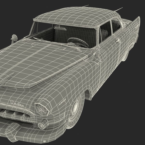 3d model of retro racing cars