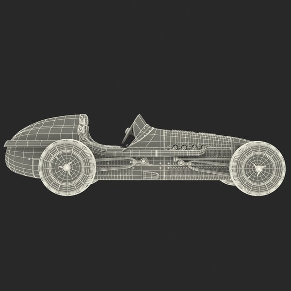 3d model of retro racing cars