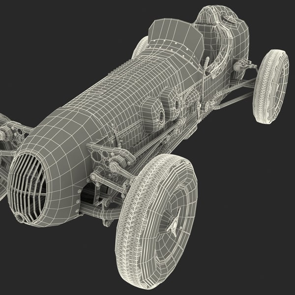3d model of retro racing cars