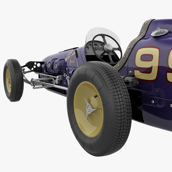 3d model of retro racing cars