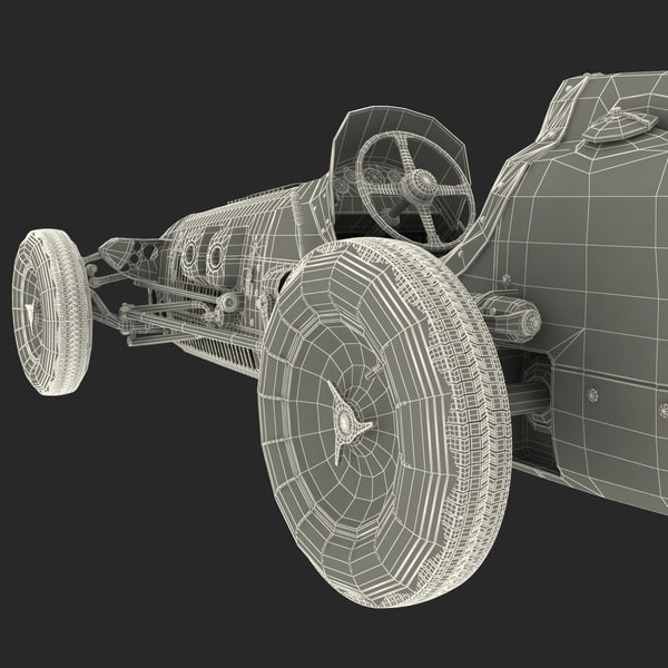 3d model of retro racing cars