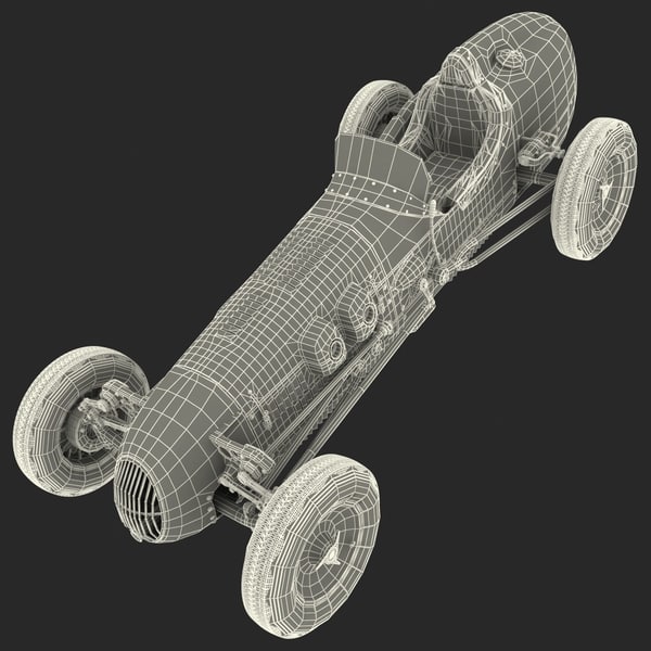 3d model of retro racing cars