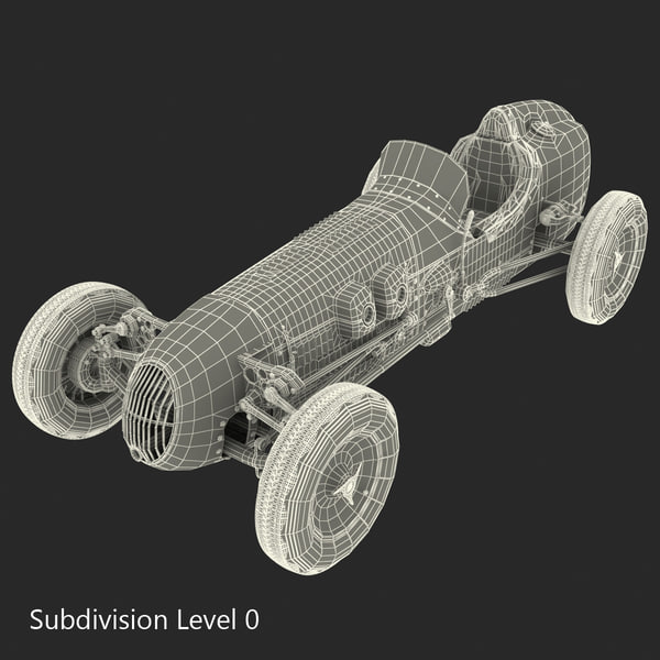 3d model of retro racing cars
