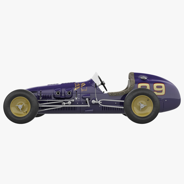 3d model of retro racing cars
