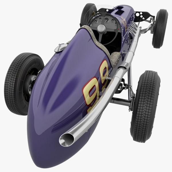 3d model of retro racing cars
