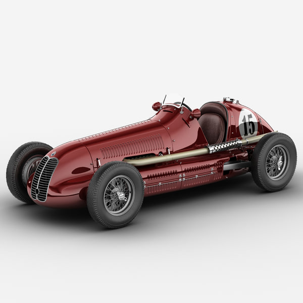 3d model of retro racing cars