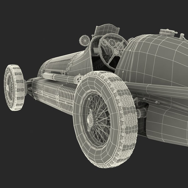 3d model of retro racing cars