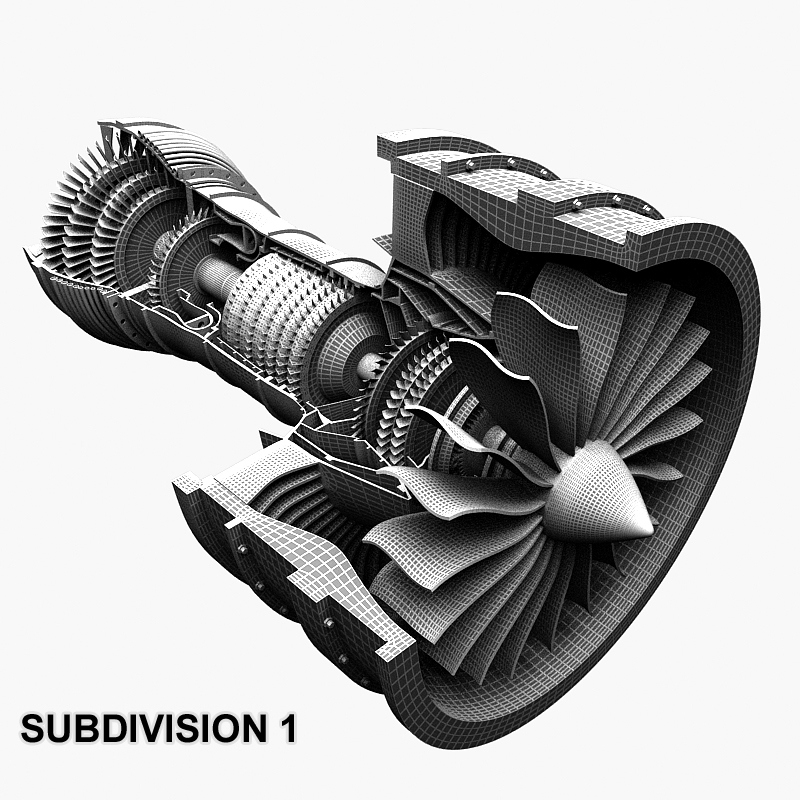 turbofan fan turbo 3d max