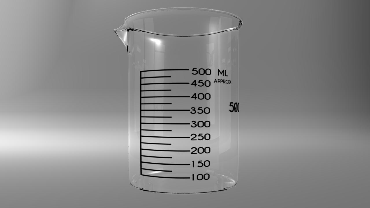 3d beaker model