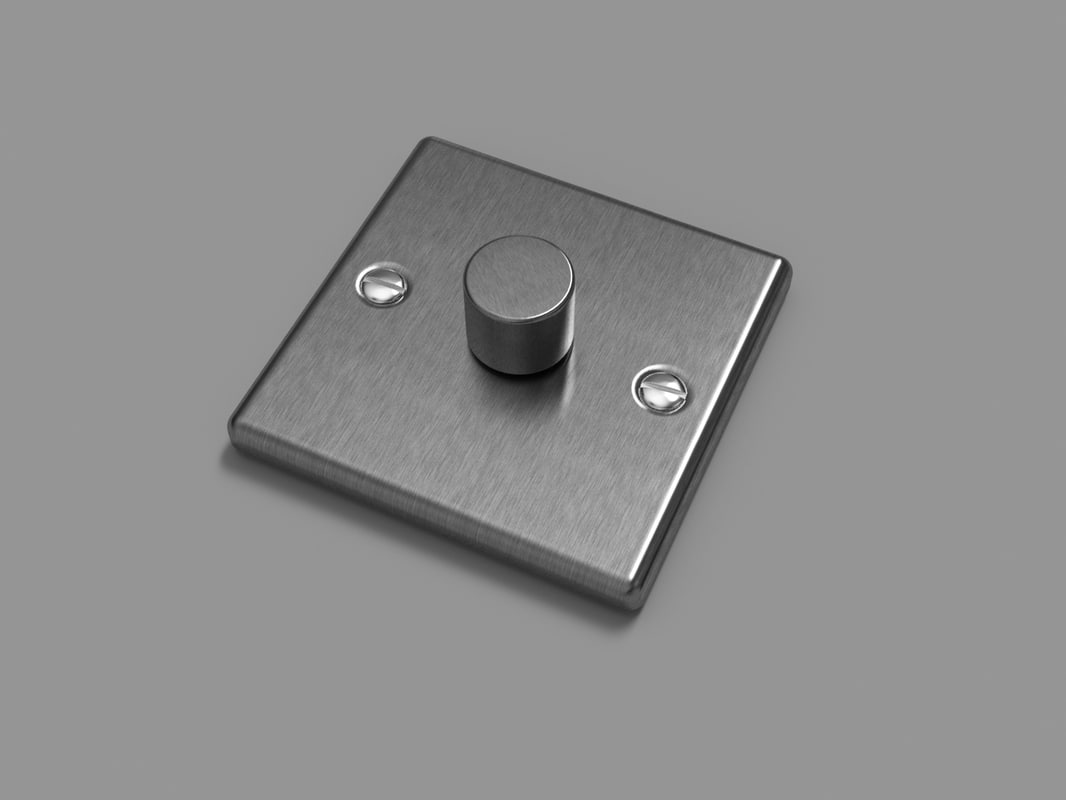 aluminium dimmer light switch 3d model
