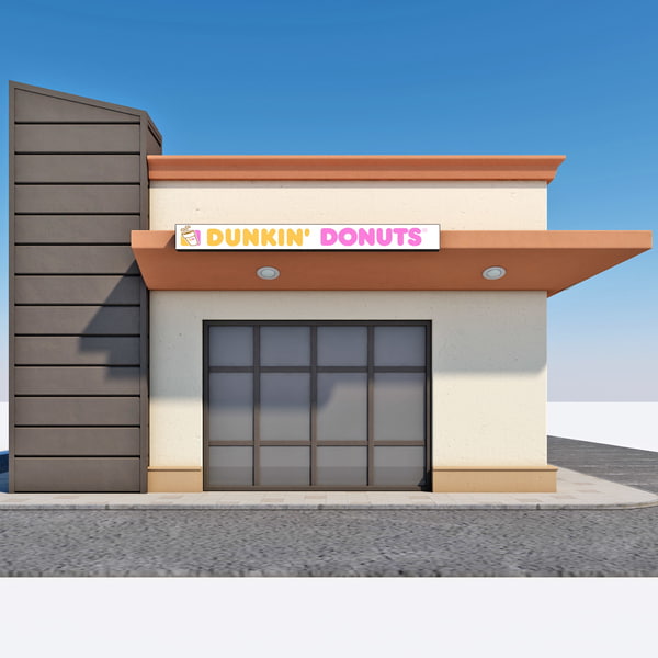 dunkin donuts restaurant 3d model