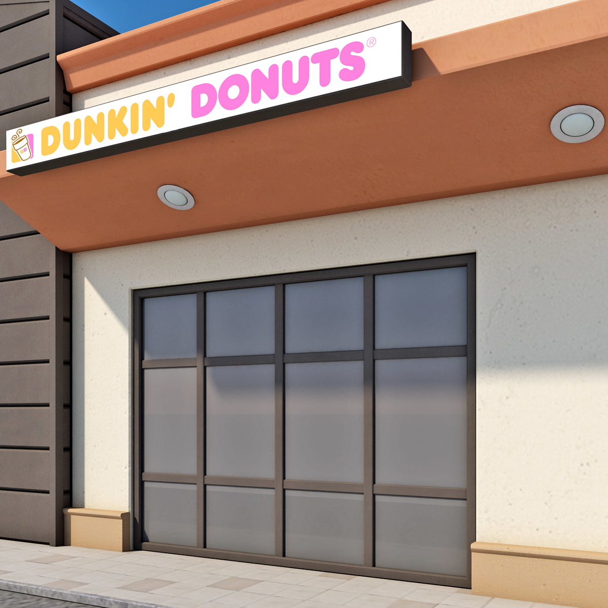 dunkin donuts restaurant 3d model