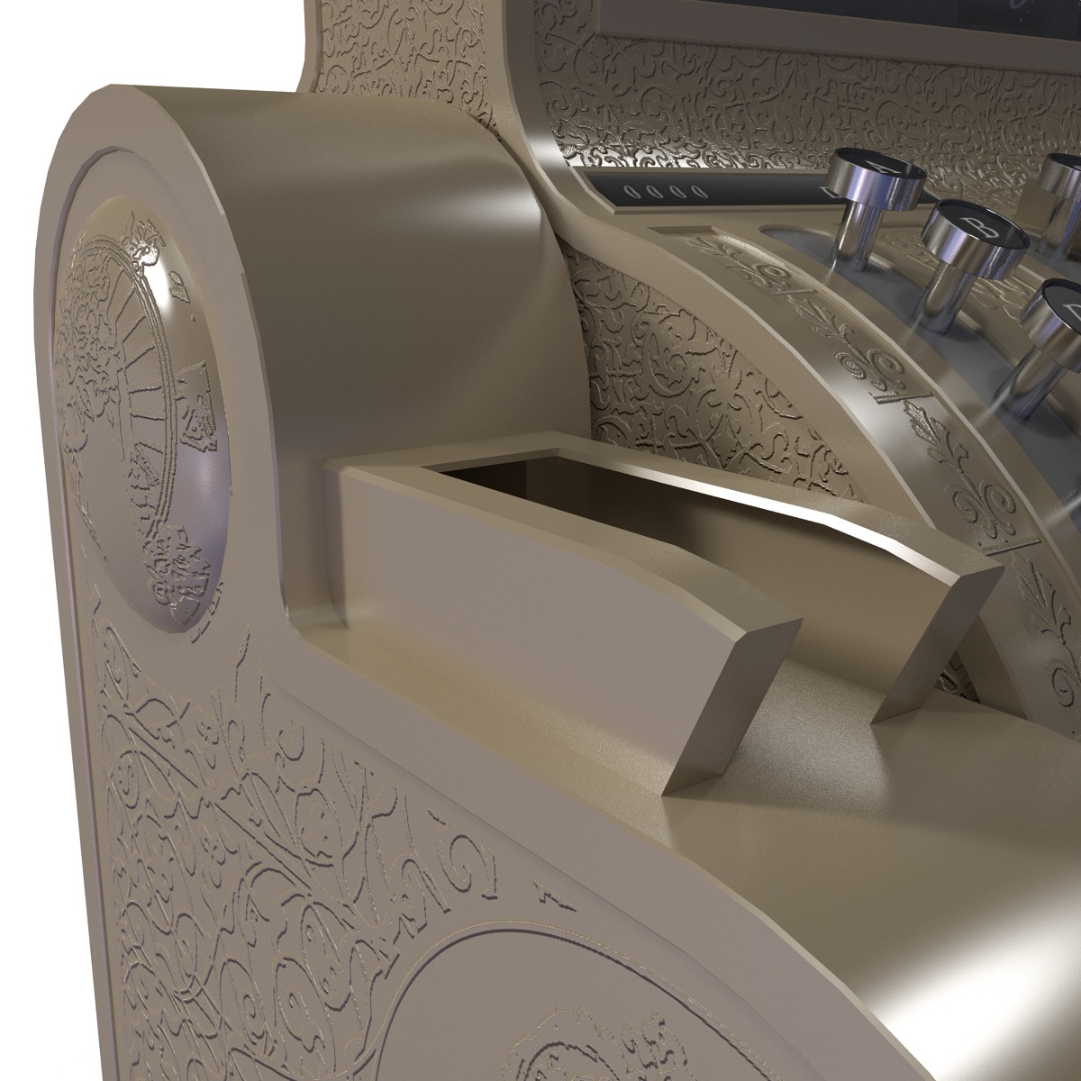 old cash register 2 3d model