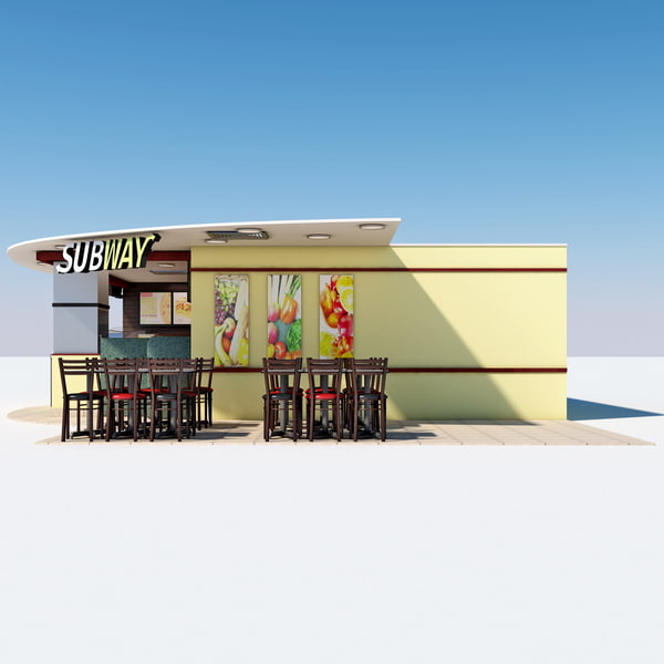 subway restaurant 3d model