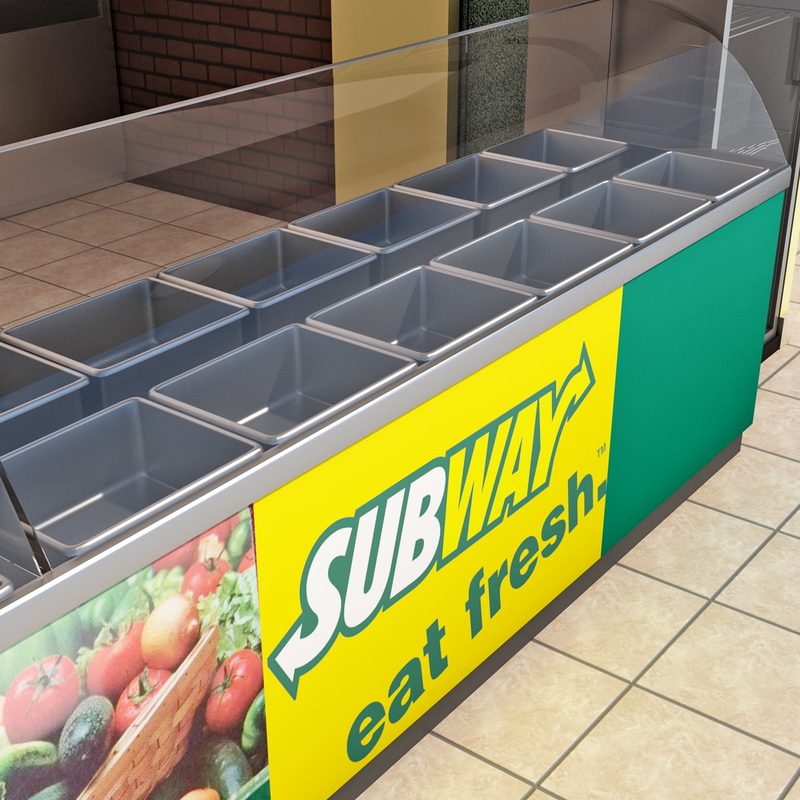 subway restaurant 3d model