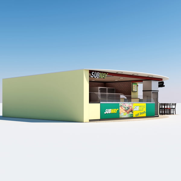 subway restaurant 3d model