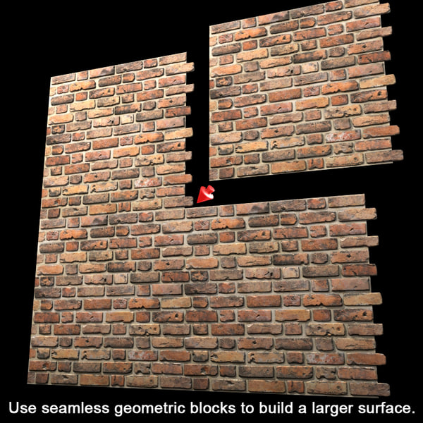 brick wall 08 3d model