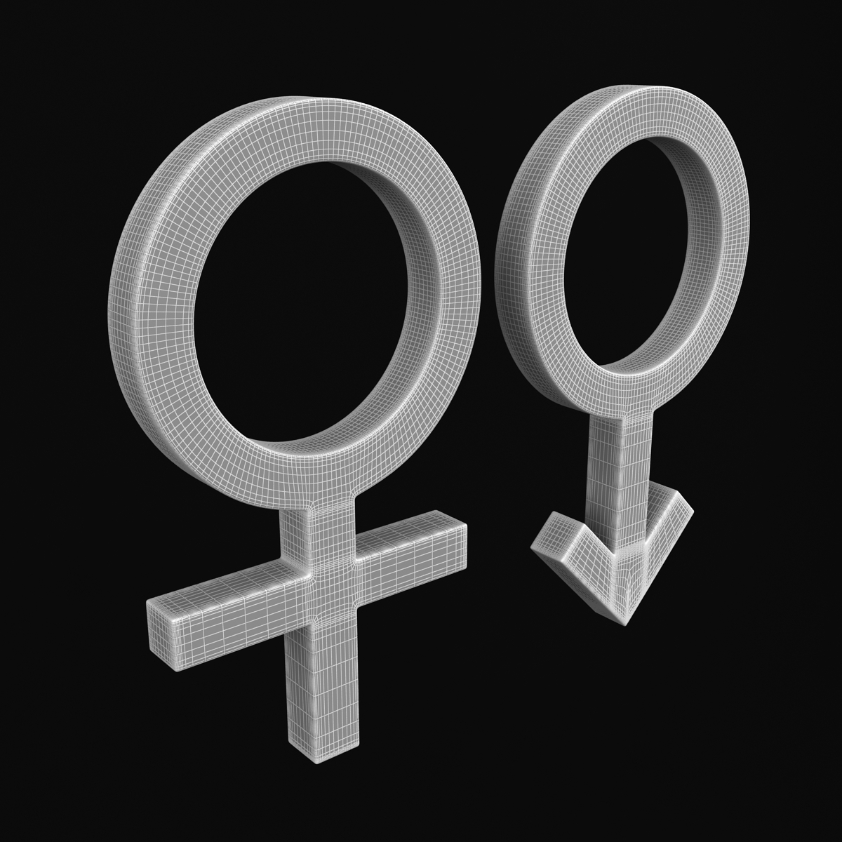 3d gender symbol model
