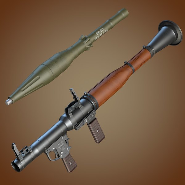rpg-7 grenade launcher 3d fbx