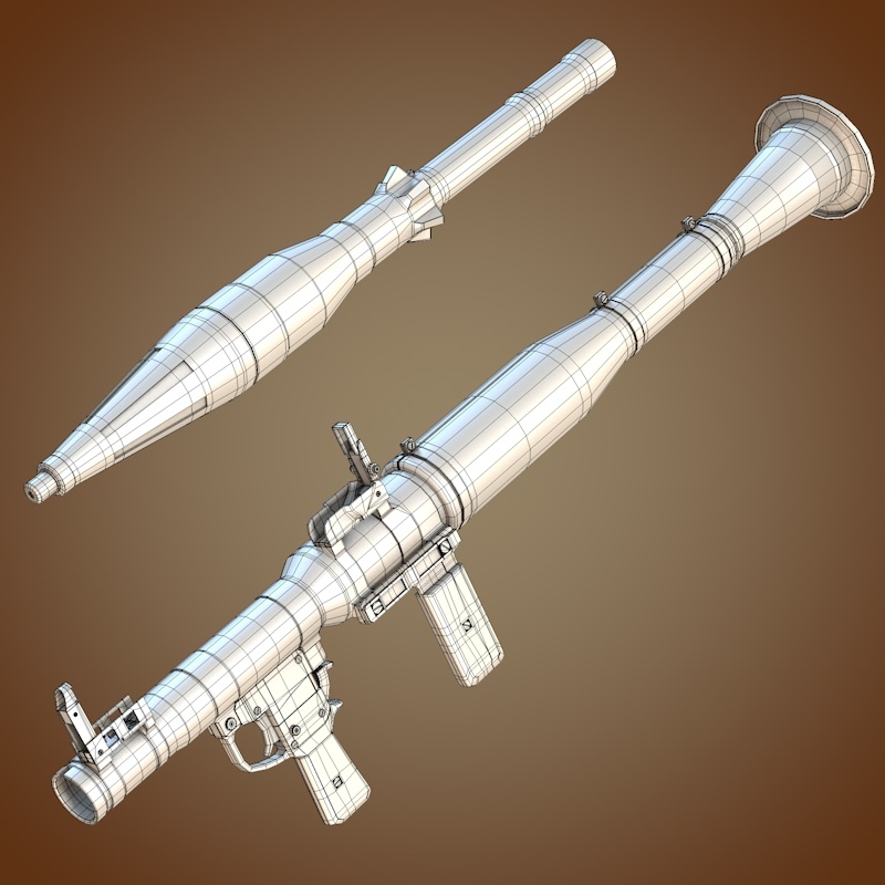 rpg-7 grenade launcher 3d fbx
