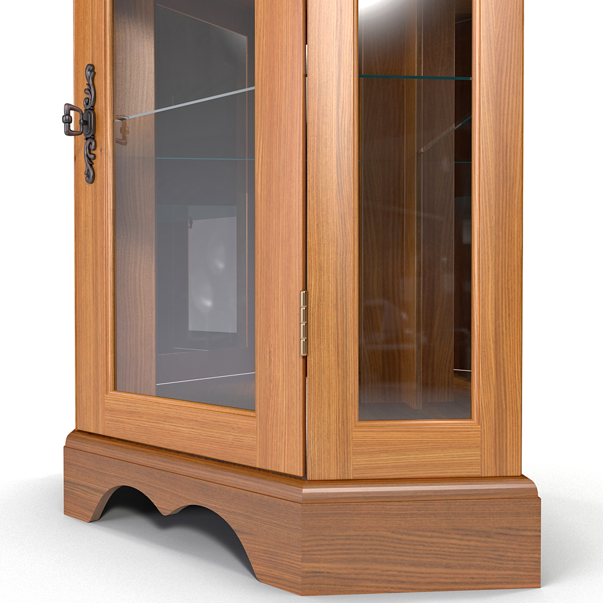 3d corner curio cabinet model