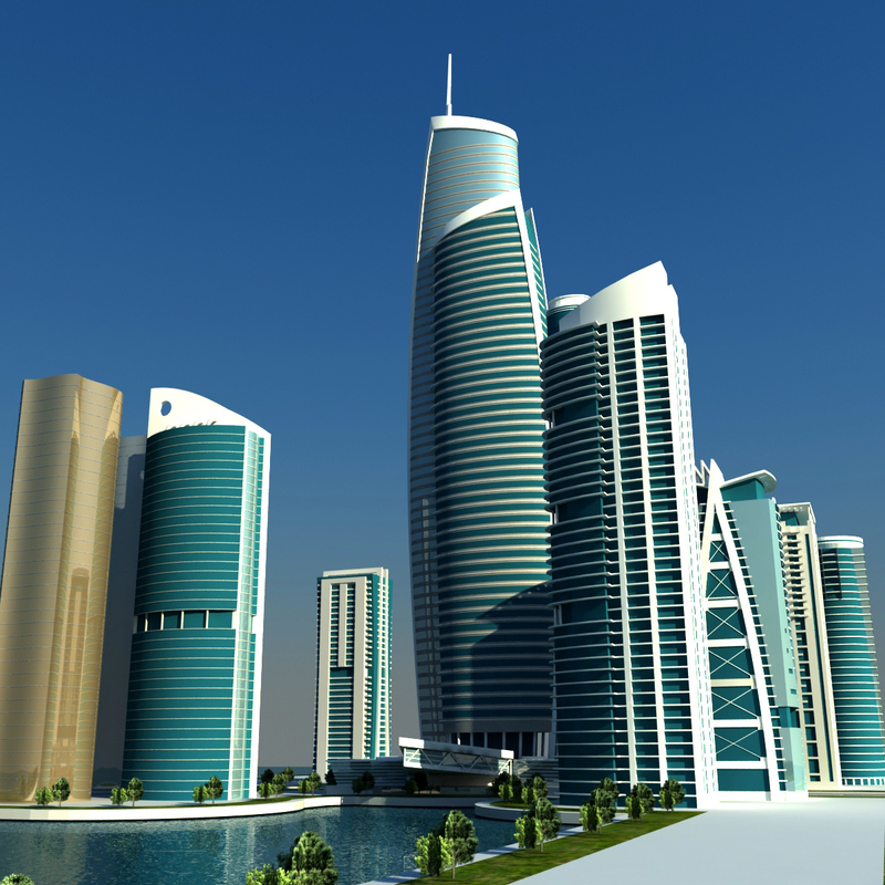 3d model of dubai marina