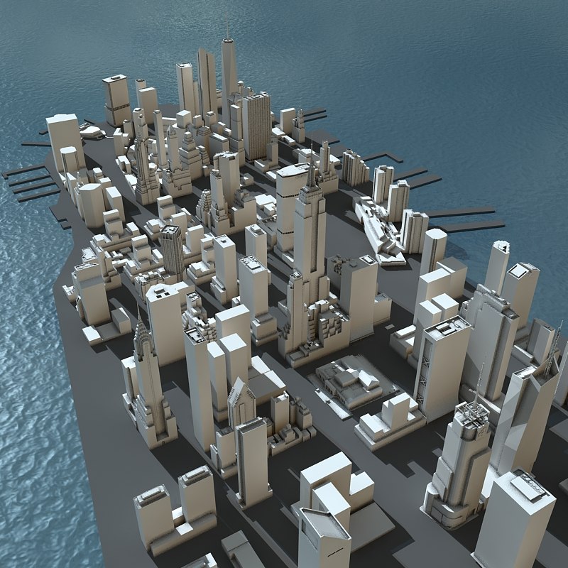 3d manhattan city
