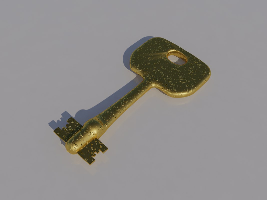 3d old-ed golden key model