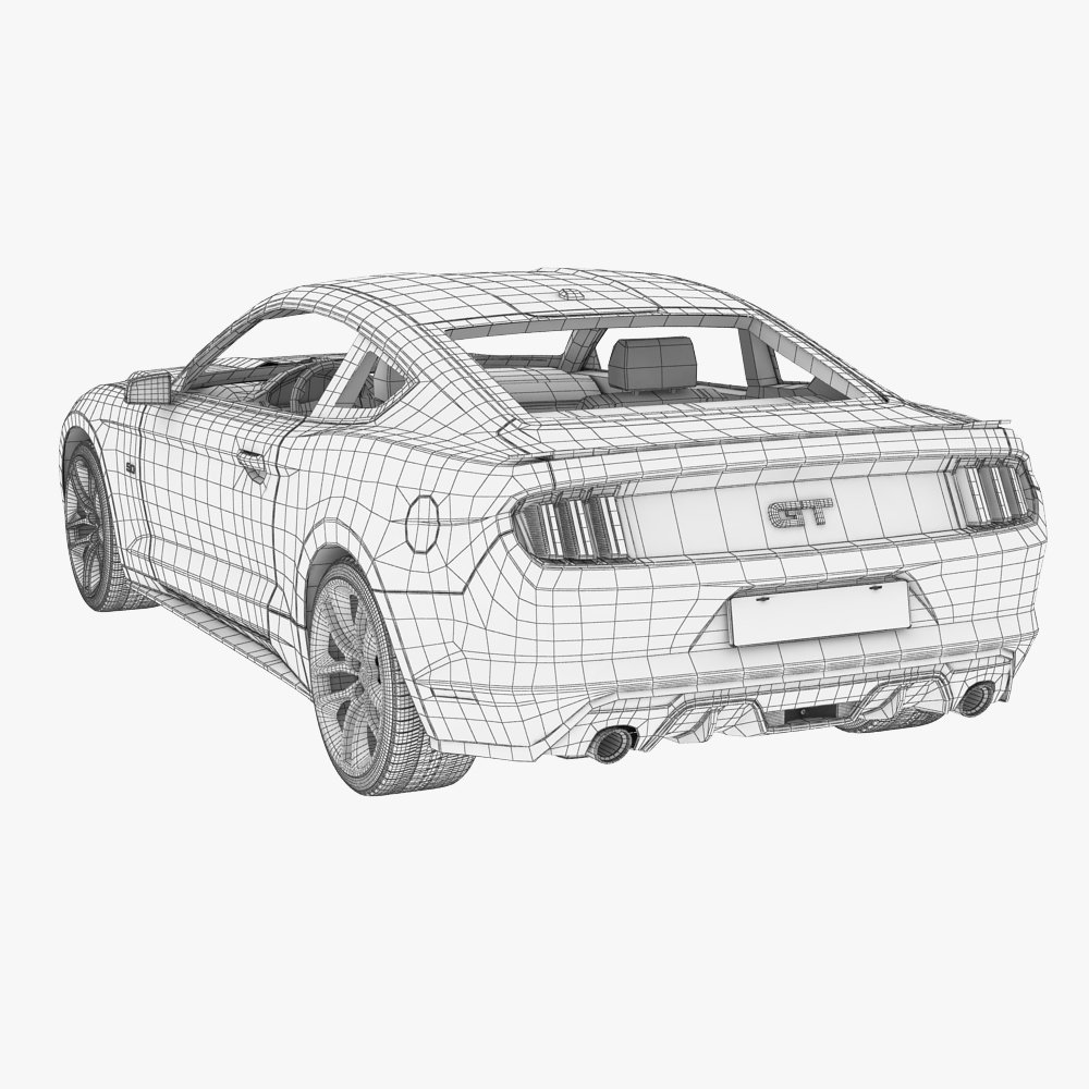 mustang 2015 3d model