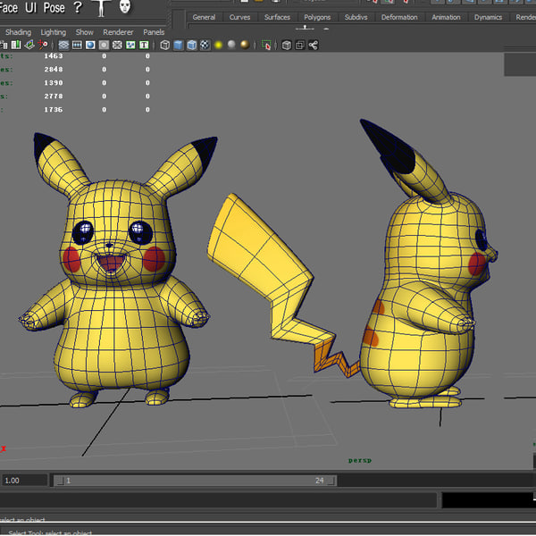 3d pikachu cartoons model