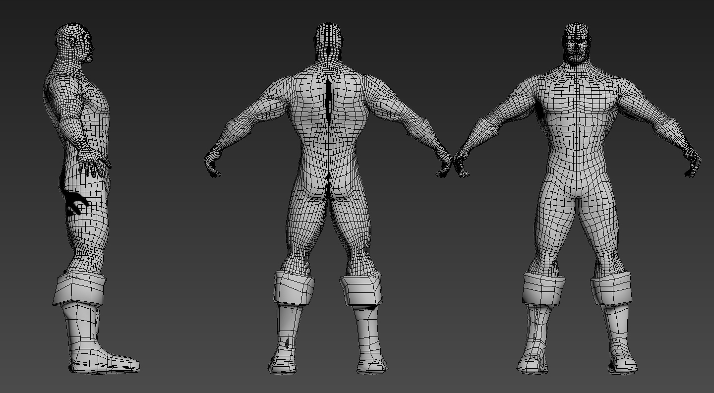 superhero body 3d model