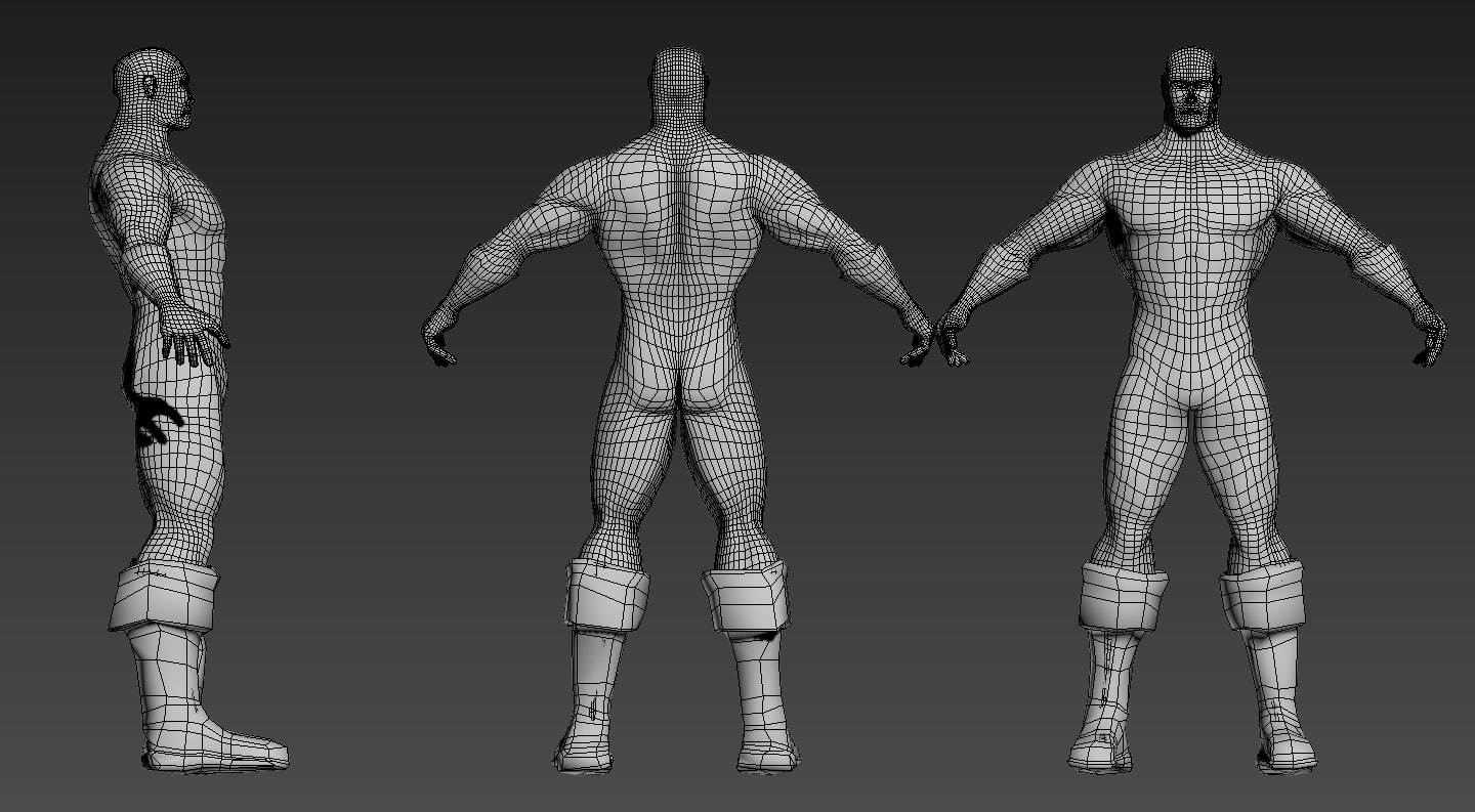 superhero body 3d model
