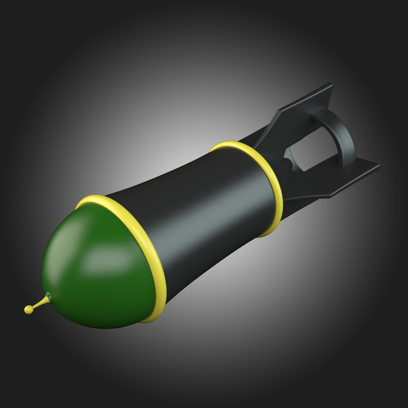 3d cartoon aerial bomb