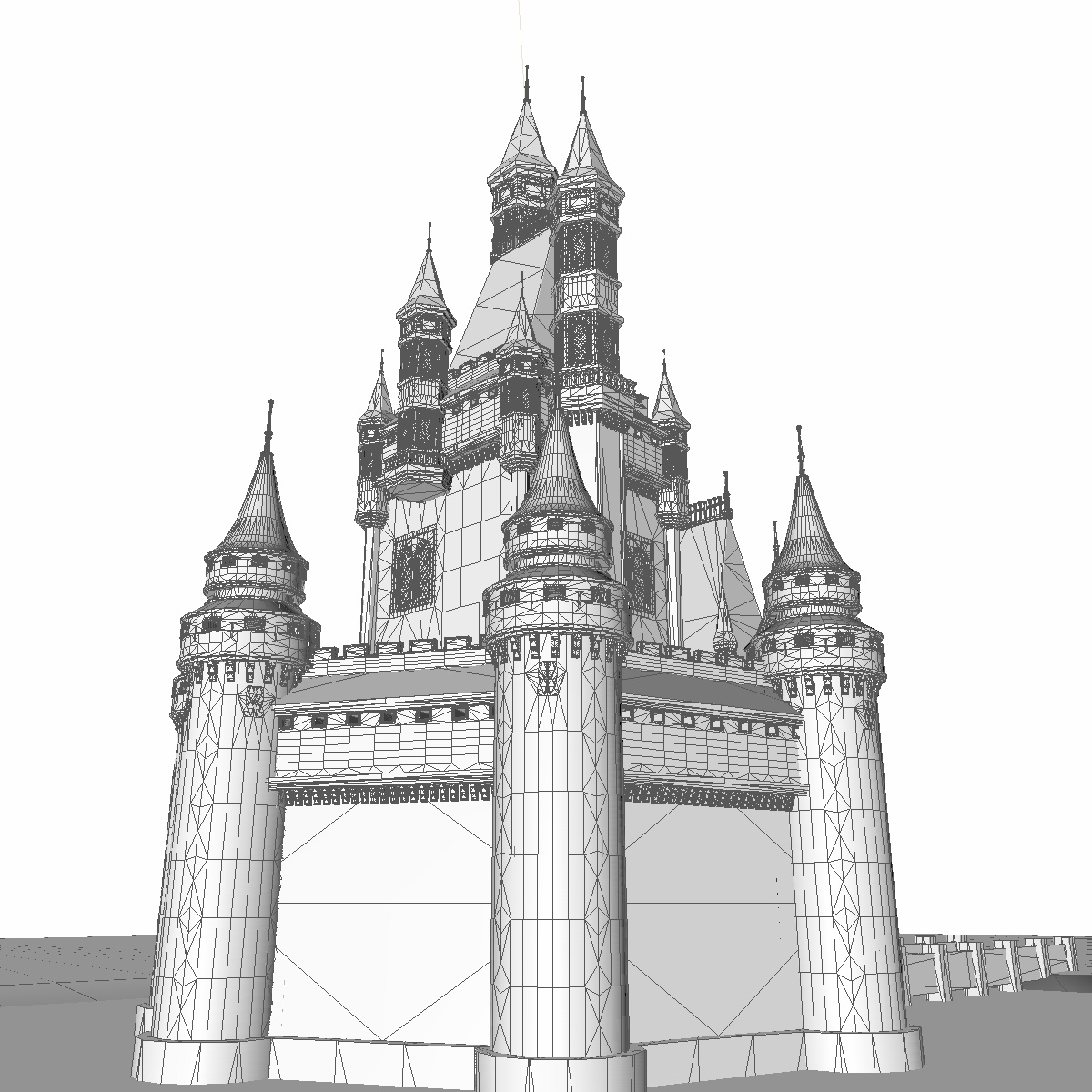 3d castle building