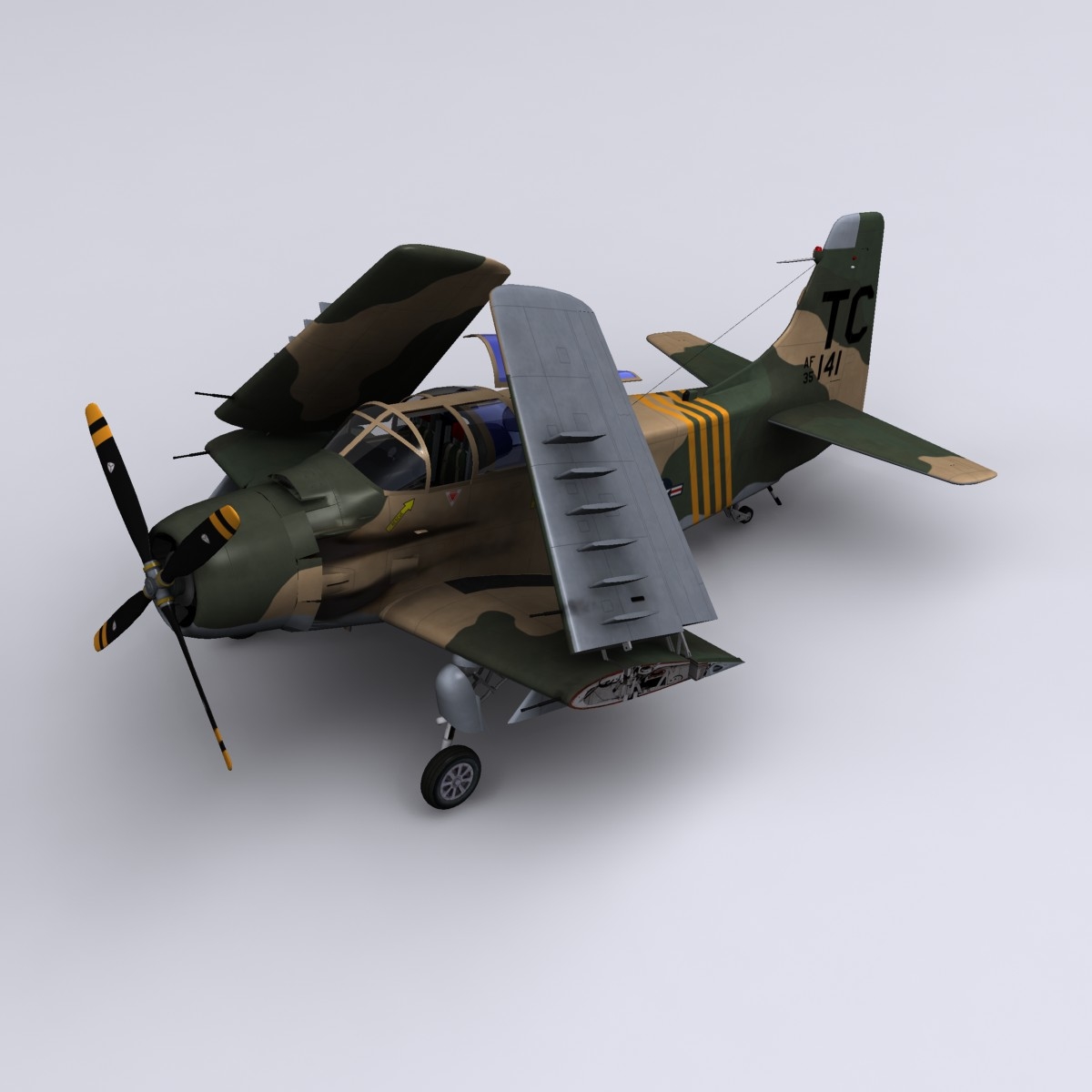 a-1 skyraider 1st special 3d model