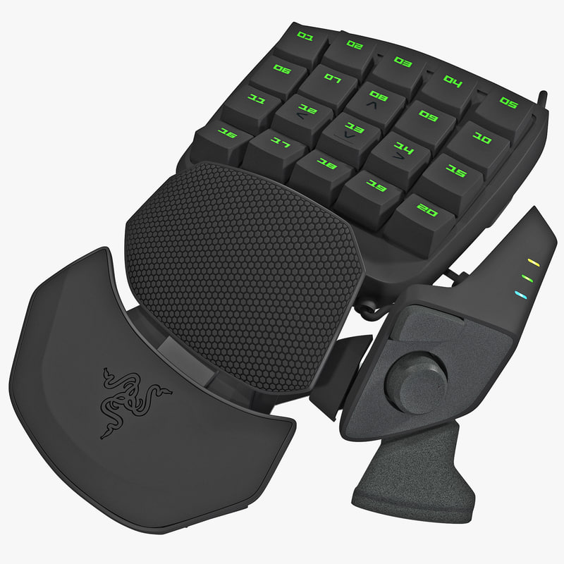 3d model elite gaming keypad razer
