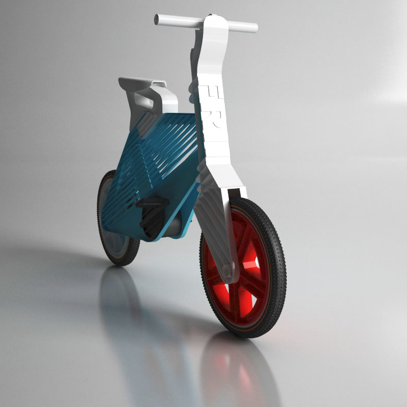 3d model recycled plastic bike