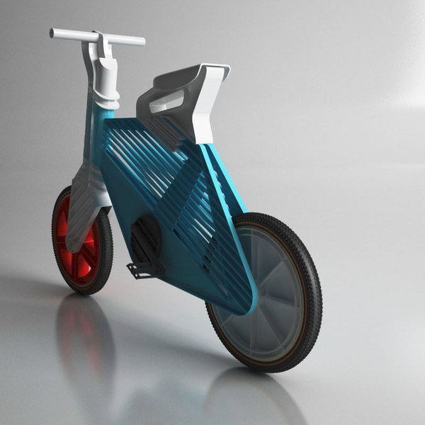 3d model recycled plastic bike