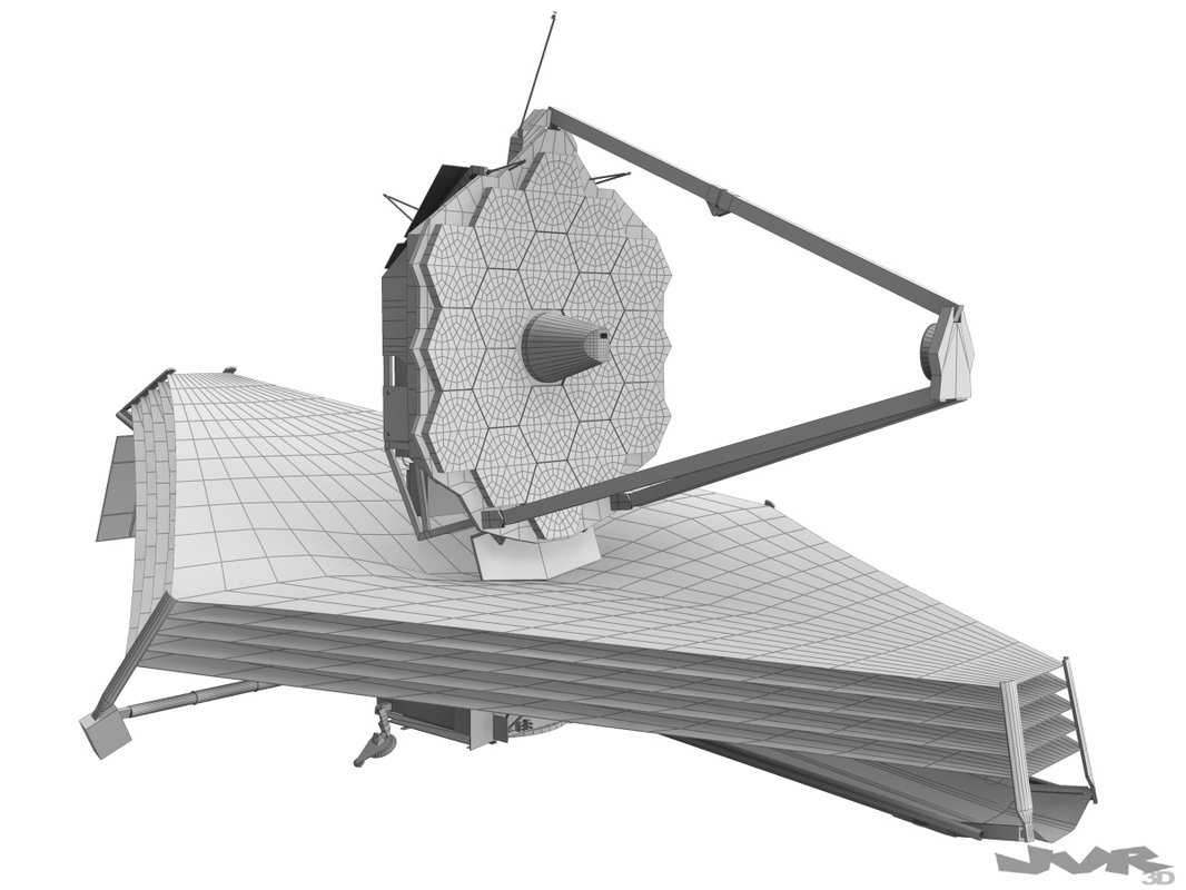 james webb space telescope 3d model