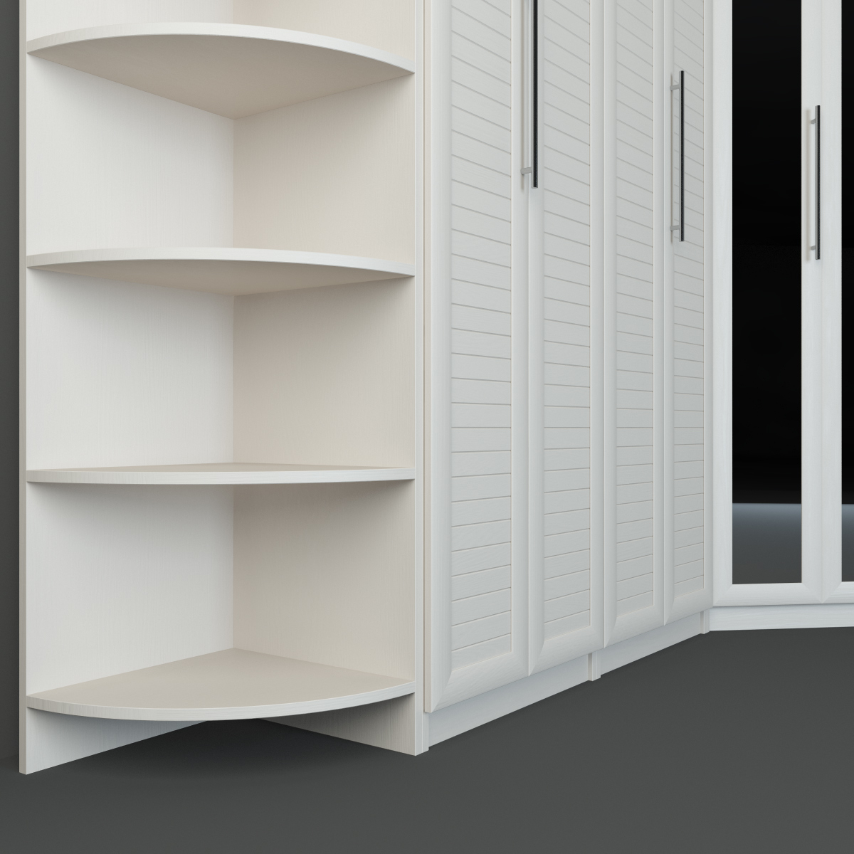 3d model angular wall unit