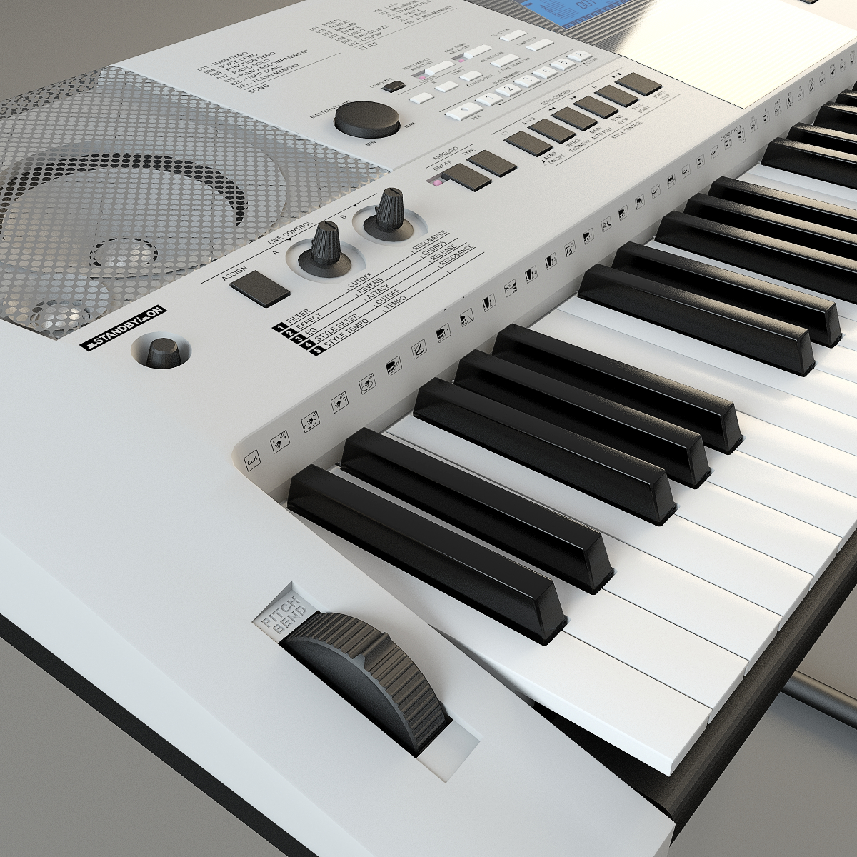 synthesizer yamaha psr-e413 3d max