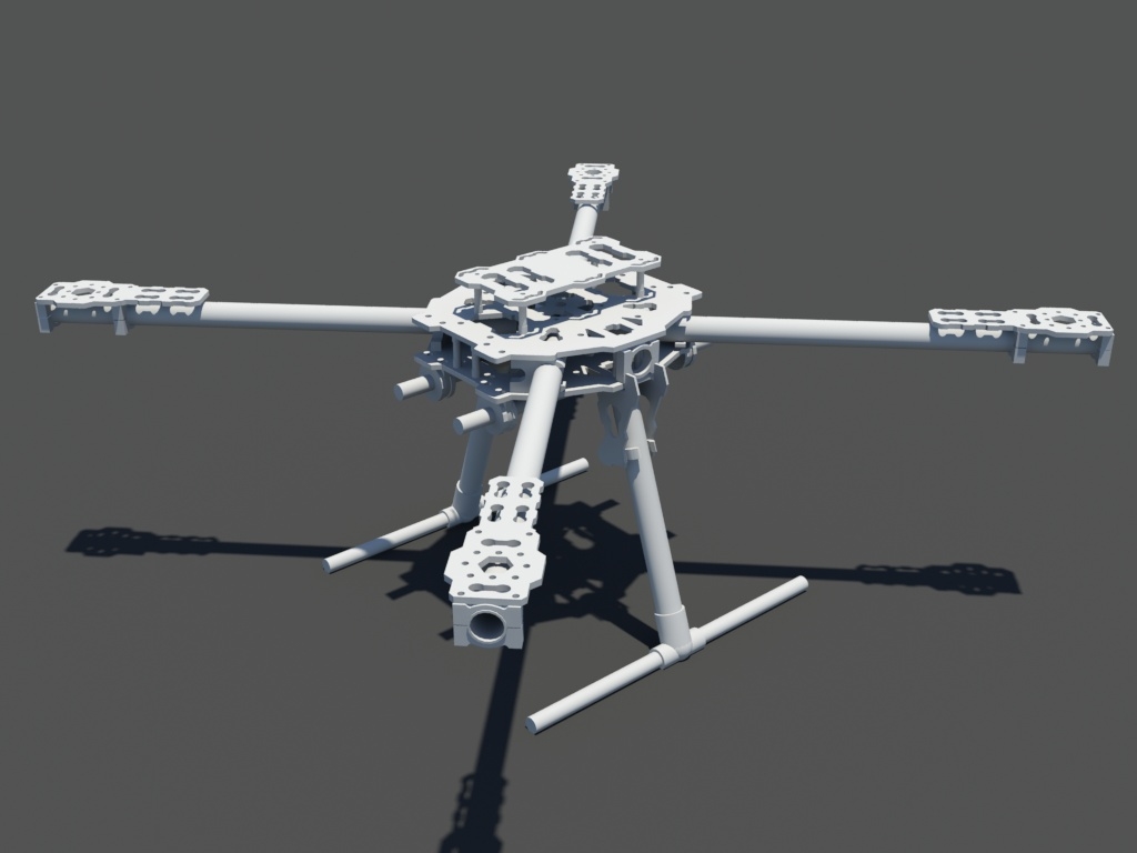 3d model of carbon fiber frame