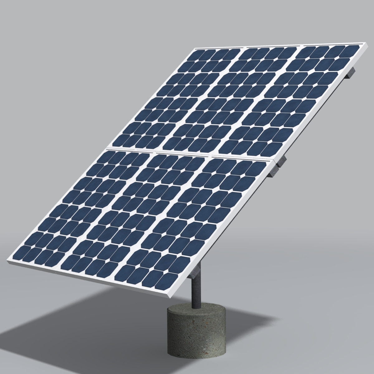 realistic solar panel 3d model