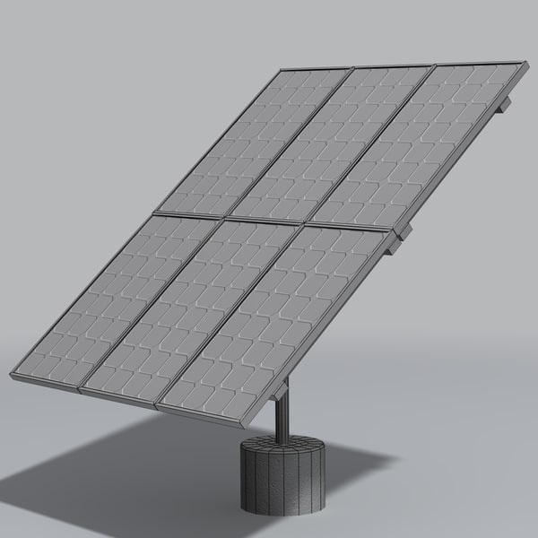 realistic solar panel 3d model