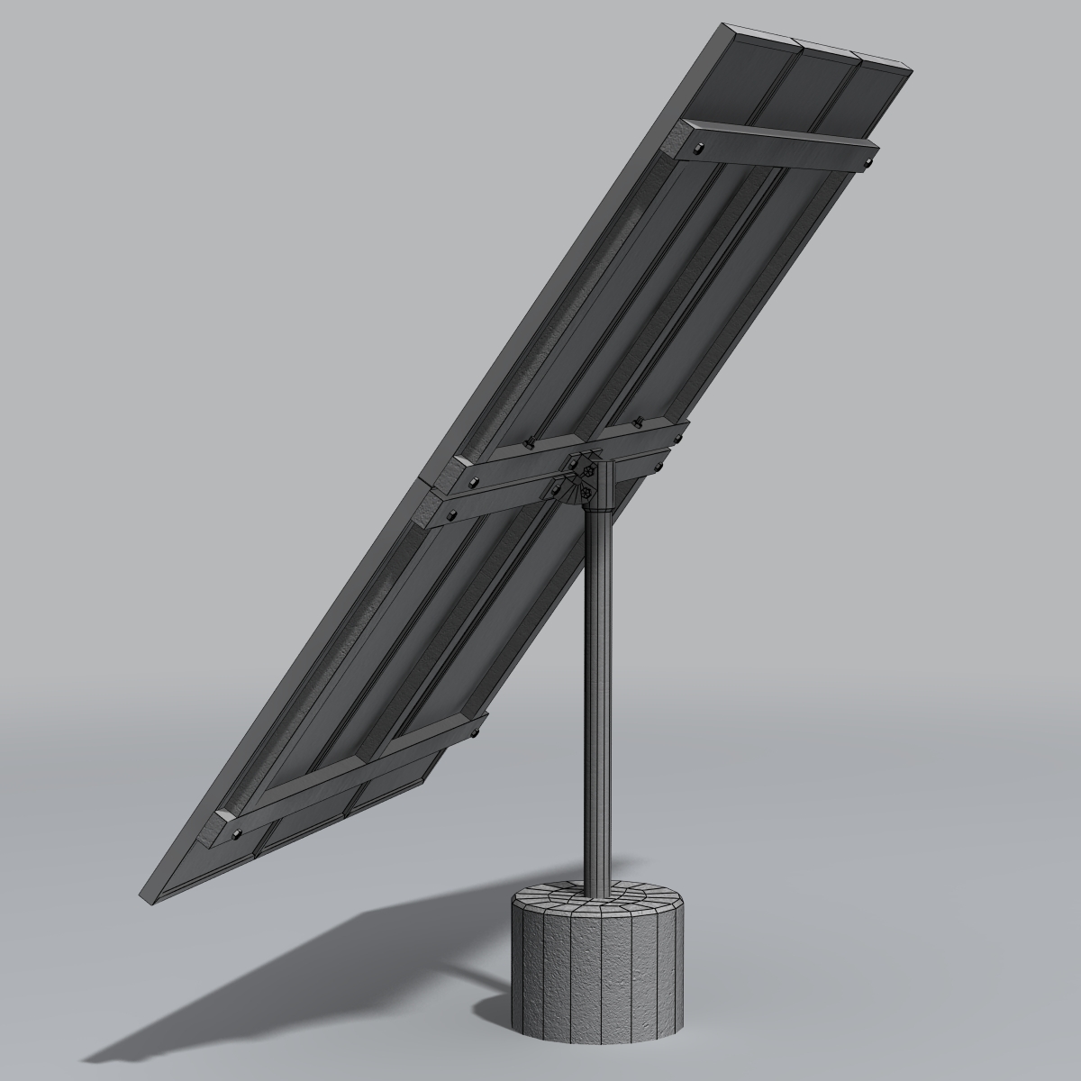 realistic solar panel 3d model